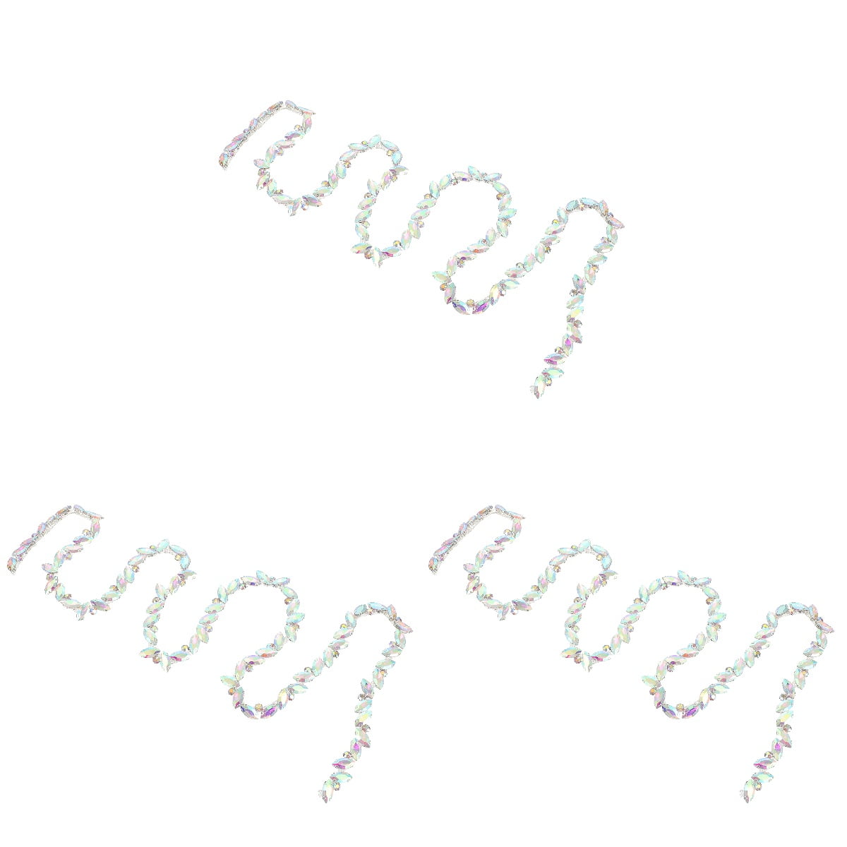 3 PCS Rhinestone Chain Sparkling Appliques Decor Trim Wedding ...