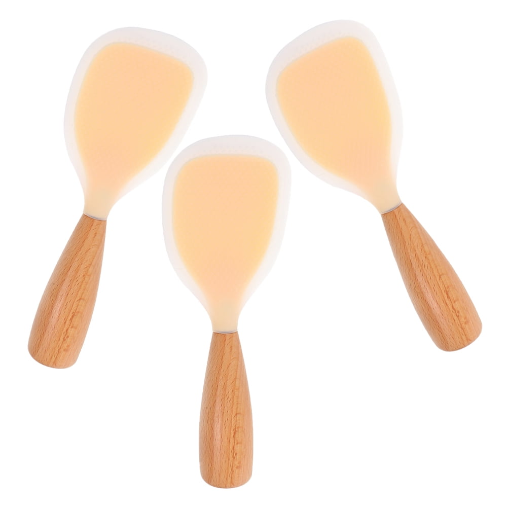 3 PCS Spatulas for Nonstick Cookware Girl Keychain Stand up Spoon Rice ...