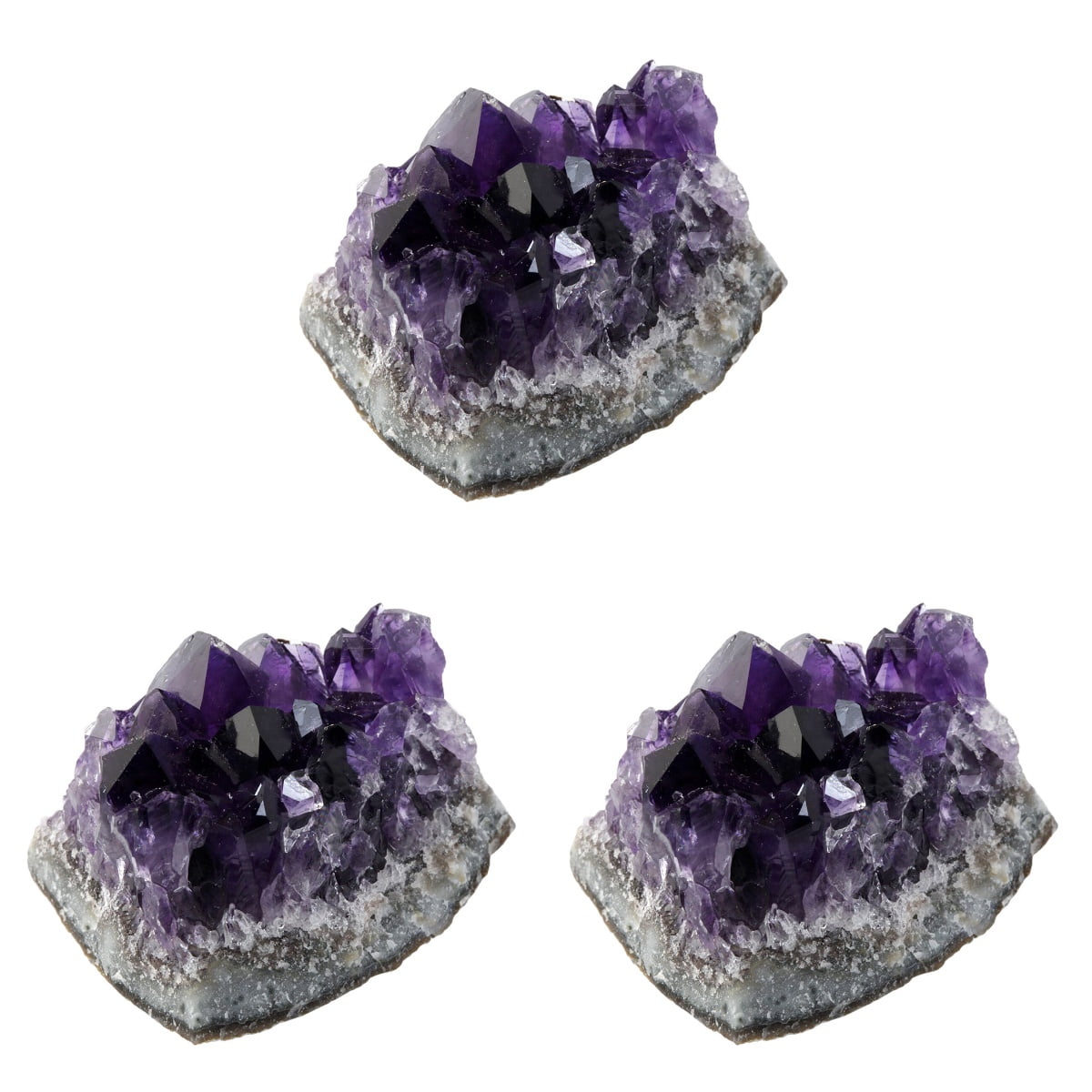 3 PCS Rock Natural Stones Cluster Natural Stones Fittings Amethyst ...