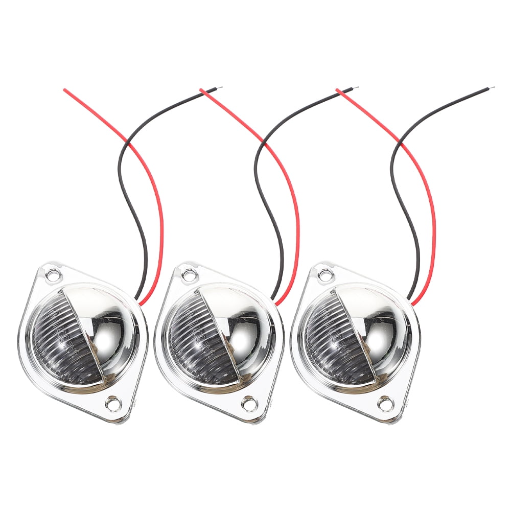 3 PCS Round License Plate Light Lights Truck Accessories Trailer ...