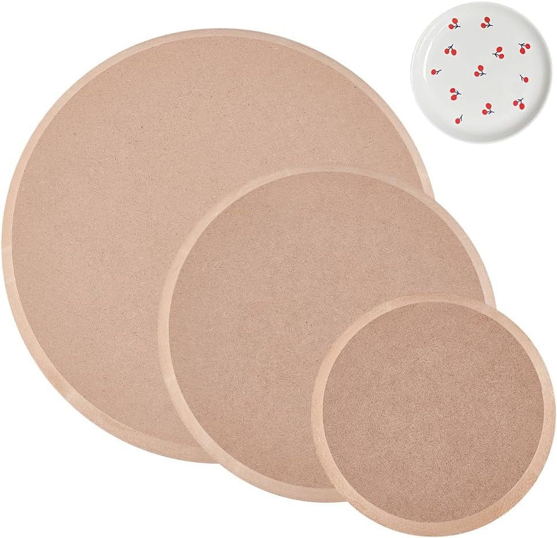 3 PCS Round Pottery Mold Ceramic Plate Forming Mould Density Board ...