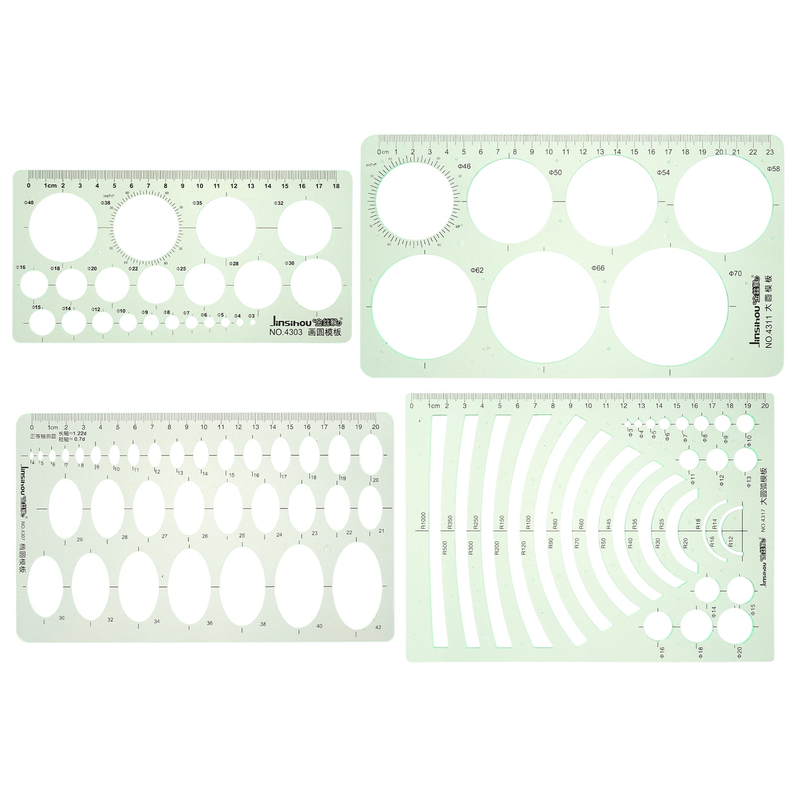 3 PCS Ruler Multiple Shapes Stencil Exquisite Details - Walmart.com