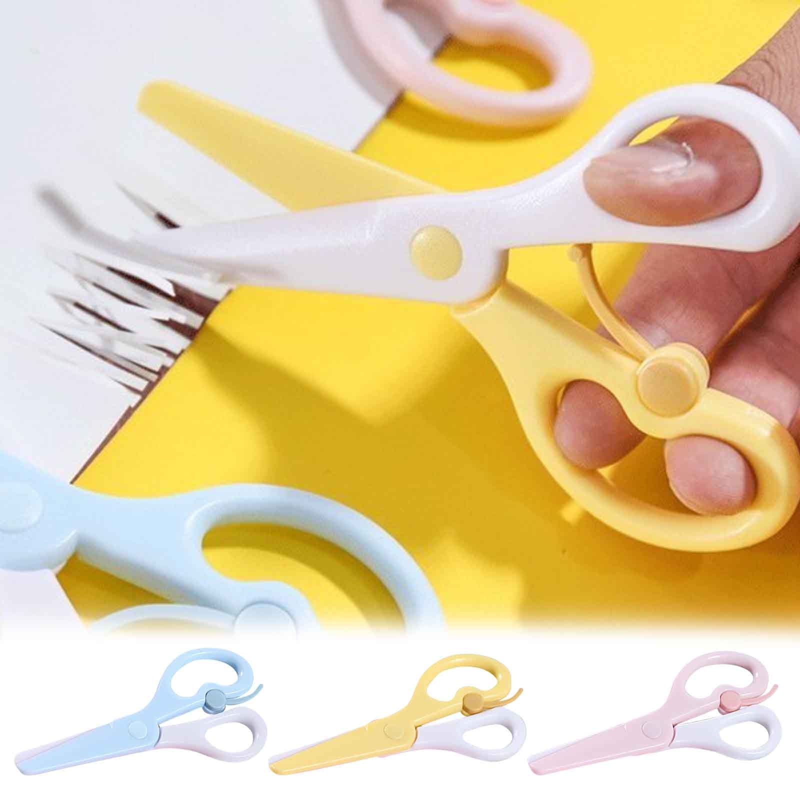 3 PCS Safety Craft Scissors,Training Scissors,Ergonomic Handle Perfect ...