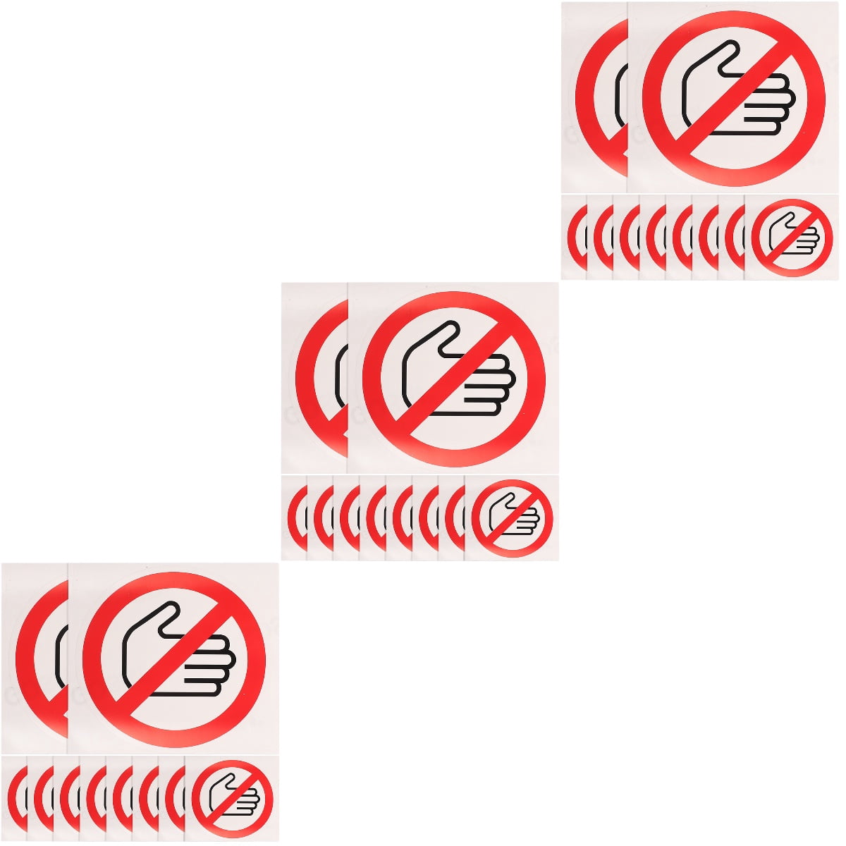 3 PCS Safety Labels Fire Sticker Sign Electric Round Stickers Baby ...