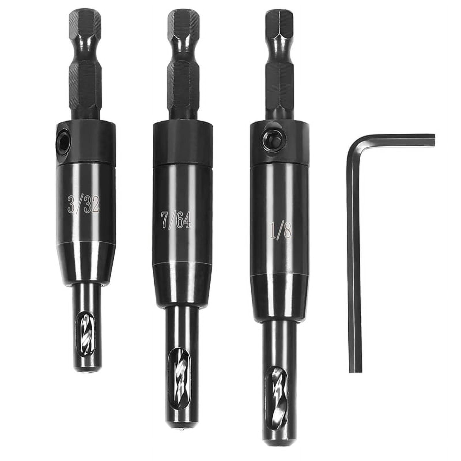 3 PCS Self Centering Drill Bit Set 3/32inch, 7/64inch,1/8inch, Bit,Self ...