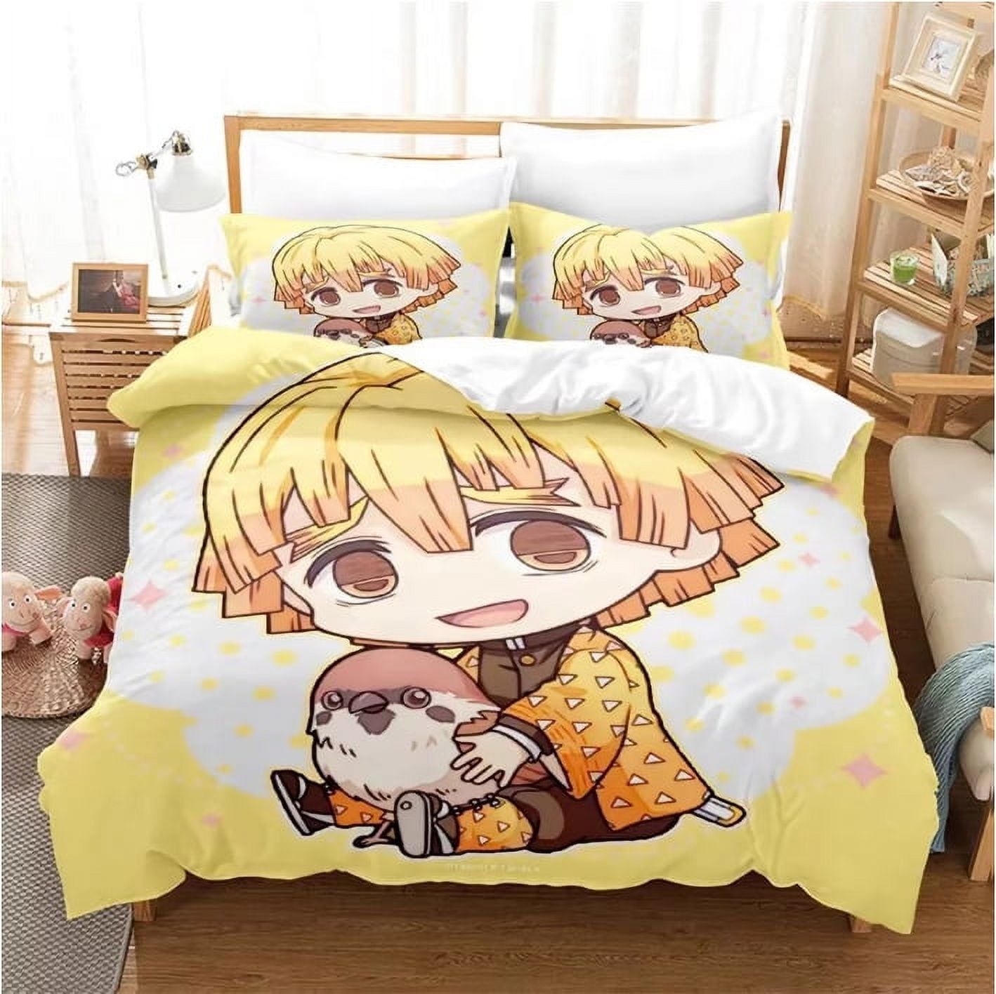 3 PCS/Set Manga Bed Comforter Sets Full Queen Size Demon Slayer ...