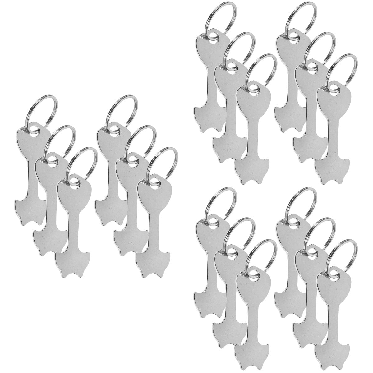 3 PCS Shopping Trolley Opener Foldable Wheels Grocery Cart Silver ...