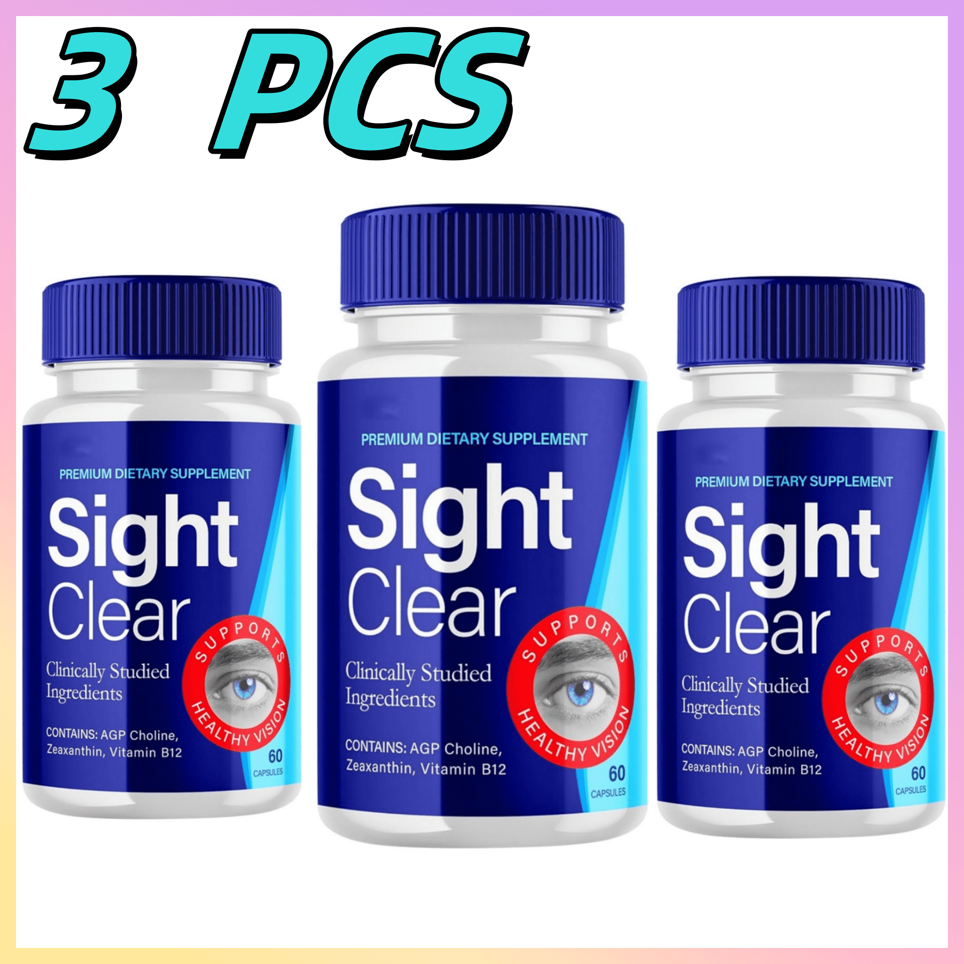 3 PCS Sight Clear 20/20 Vision_Vitamins - Sight Clear Eye_Supplement ...