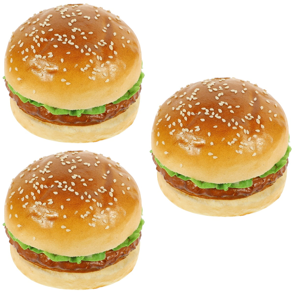 3 PCS Simulated Hamburger Model Models Ornament Realistic Burger Model ...