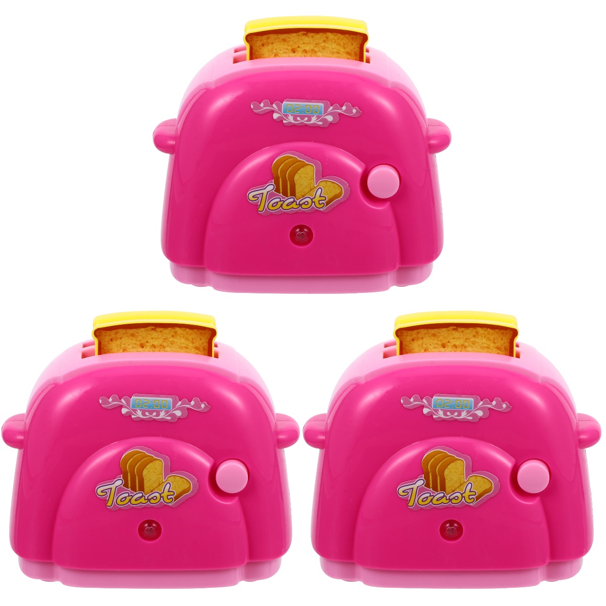 3 PCS Simulation Toys Child Toaster Plaything Happy Childhood - Walmart.com