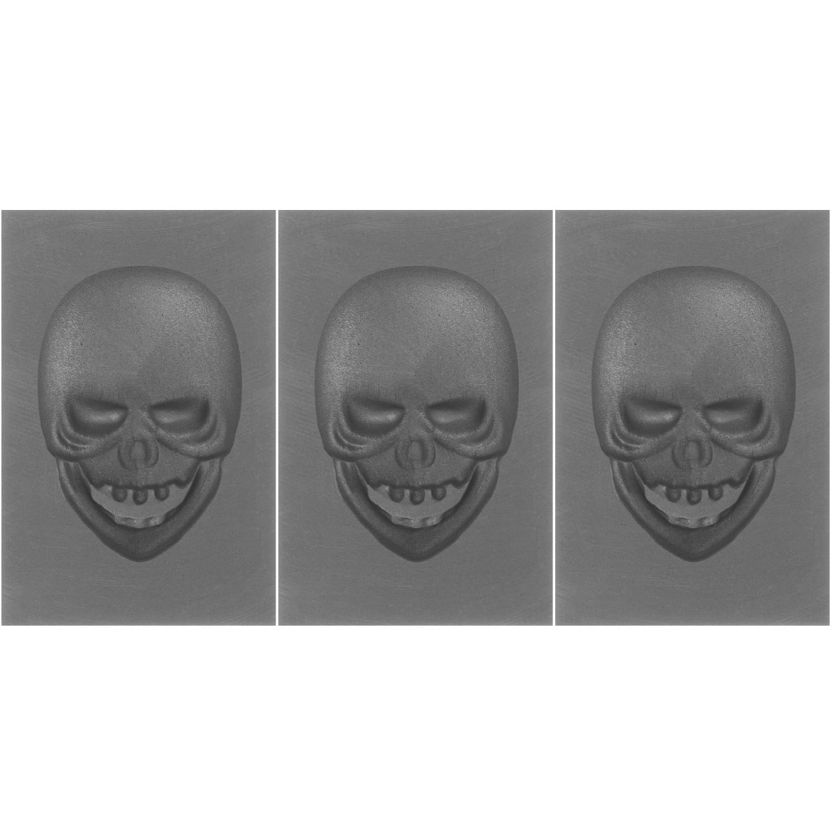 3 Pcs Skull Mold Casting Ingot Silver Suite Graphite