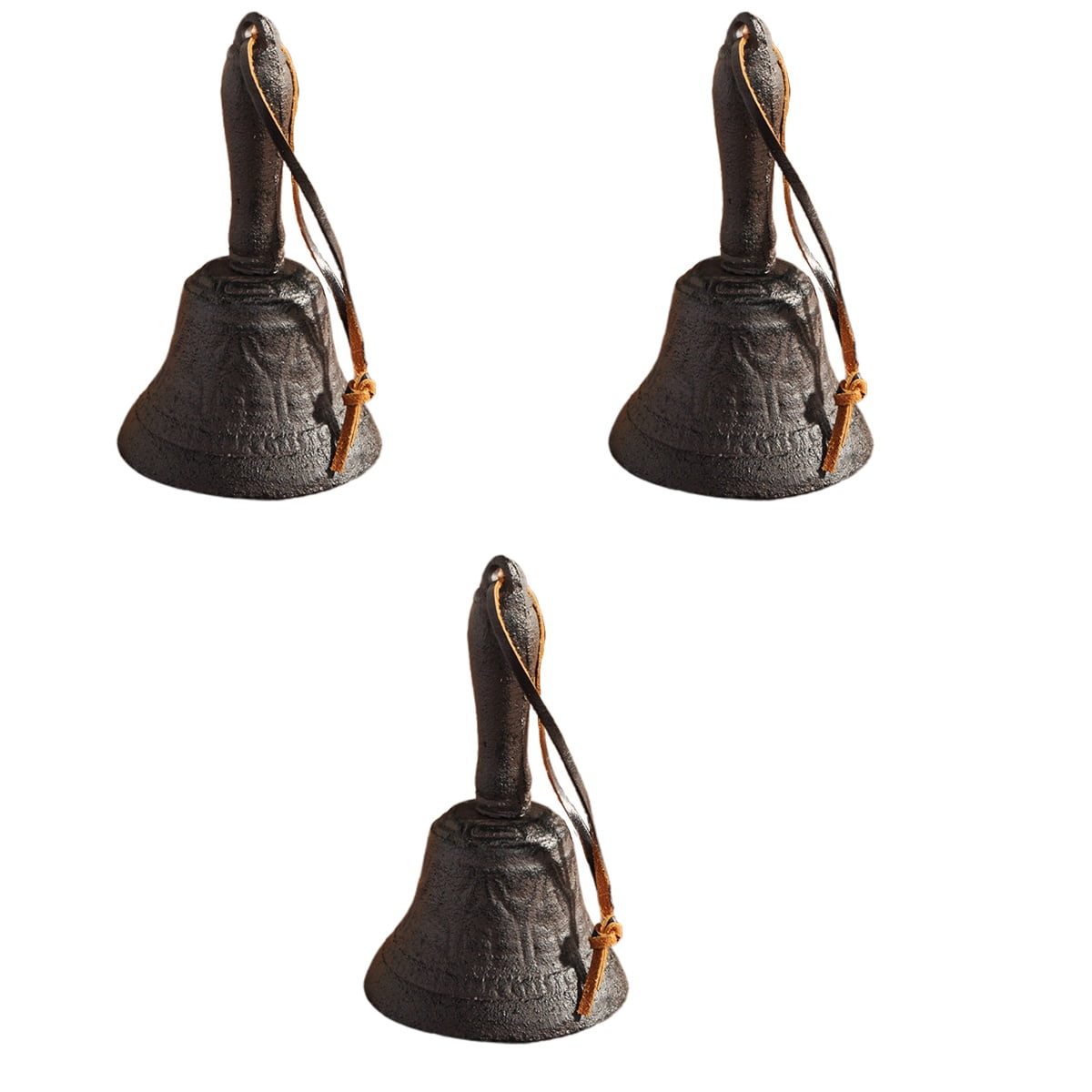 3 PCS Small Hand Bell Jingle Country Decor Cow Bells Christmas Vintage ...