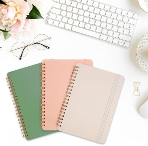3 PCS Small Spiral Notebook 5x7, Notebooks for Note Taking, Morandi ...