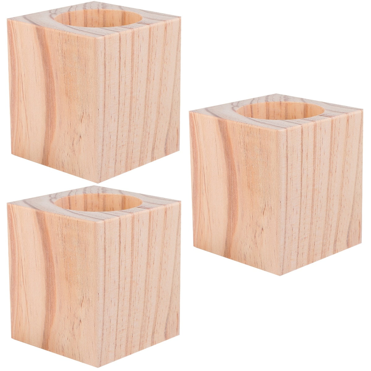 3 PCS Solid Wood Table Mat Furniture Table Lifts Couch Leg Risers Wood ...