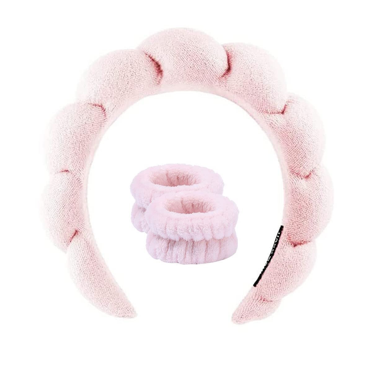 3 PCS Spa Headband Wrist Washband Set Mimi and Co Spa Headband for ...