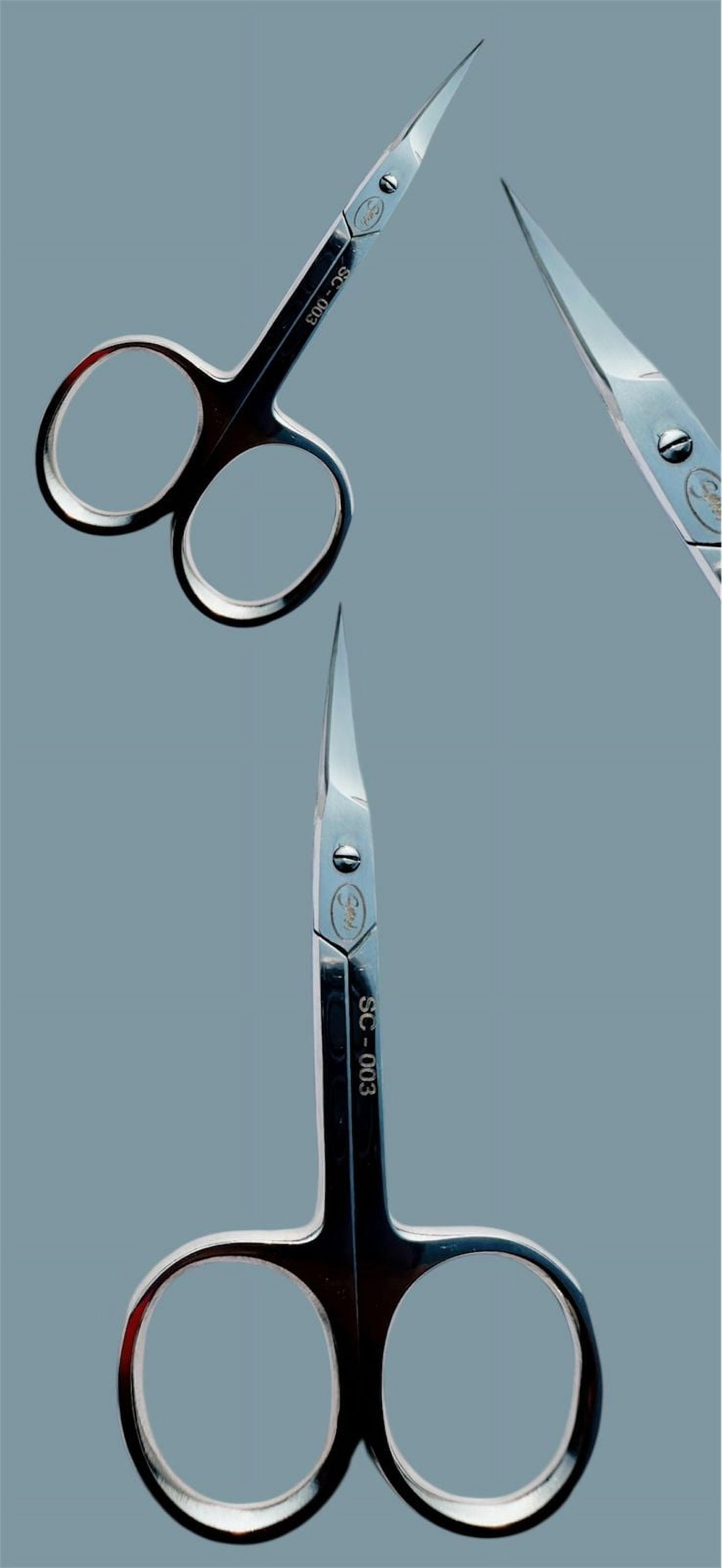 3 PCS Stainless Steel Mustache Beard Facial Nose Hair Trimming Scissor ...