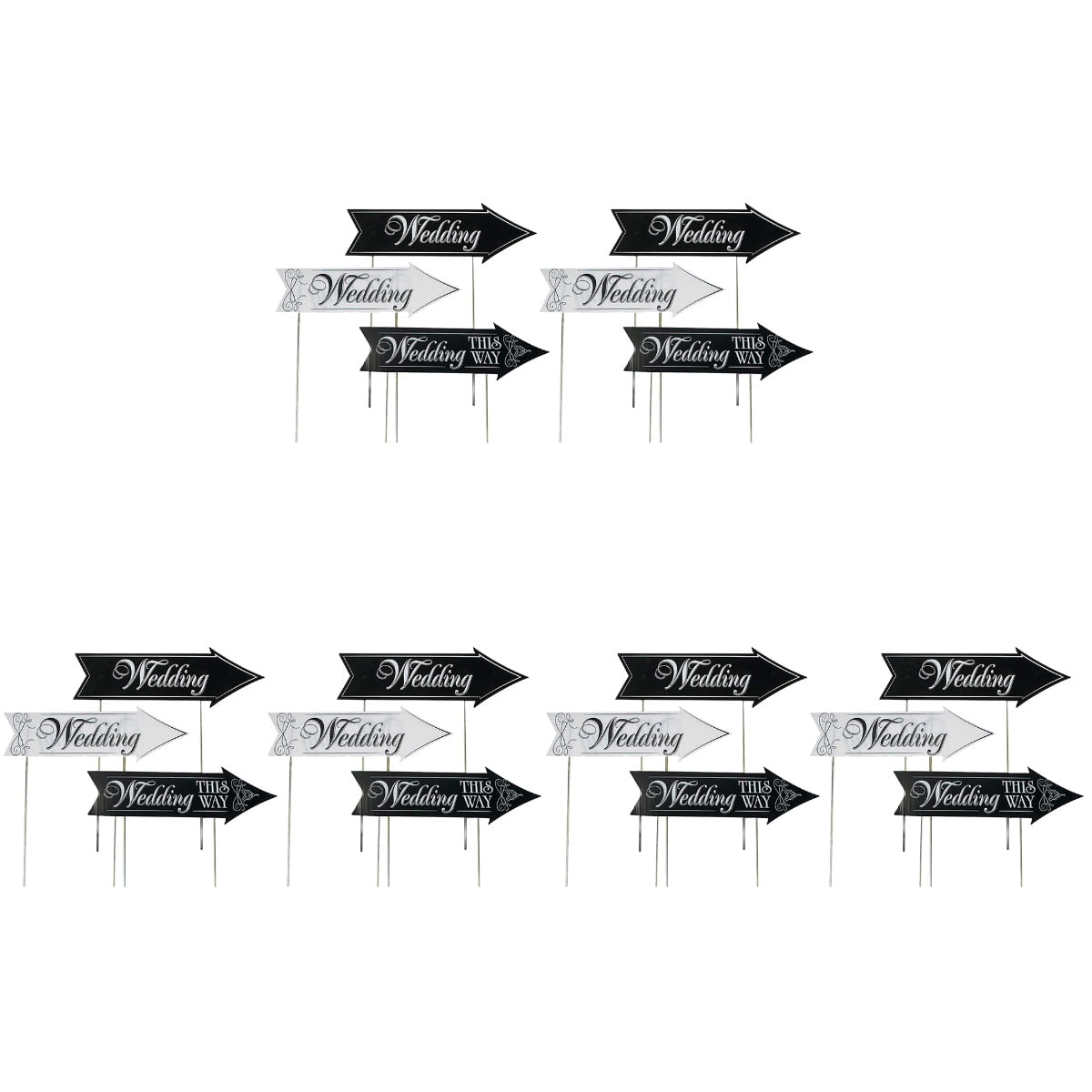 3 PCS Stand Wedding Street Sign Custom Lightweight Signs - Walmart.com