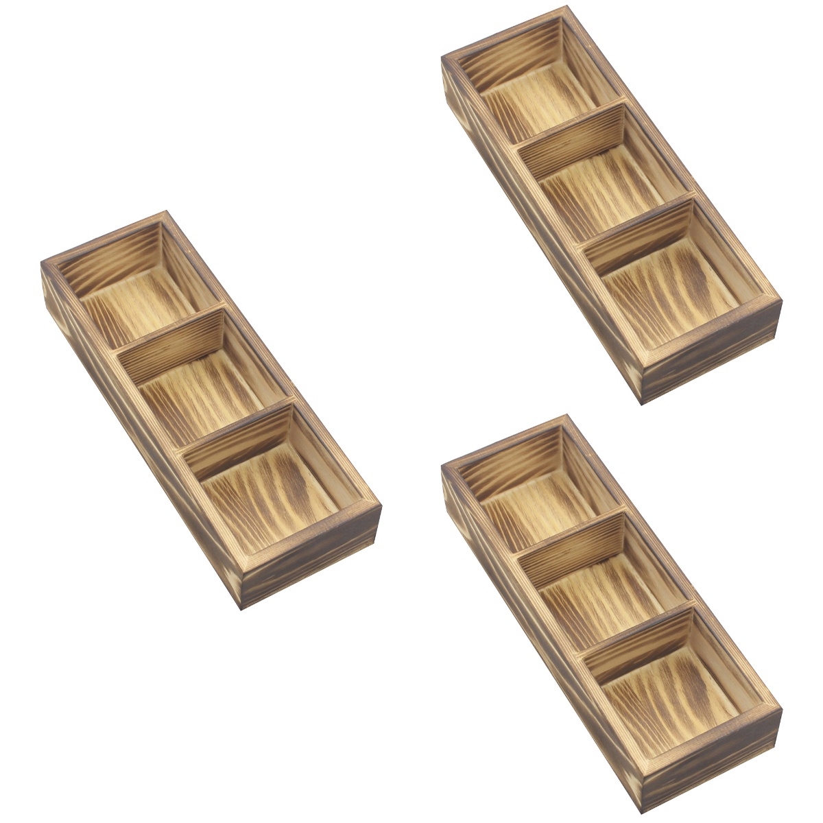 3-Piece Wooden Storage Boxes for Tea Bags, Sugar Packets, and Food ...
