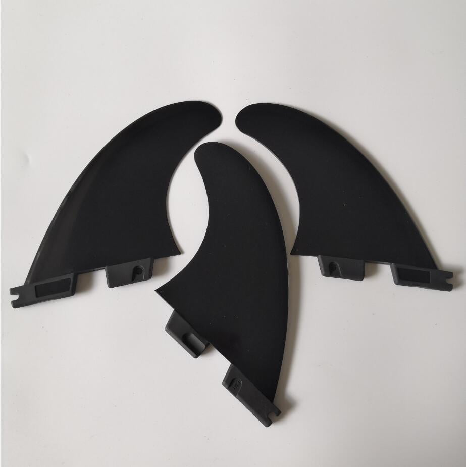 3 PCS Surf FIN F II High Quality Fiberglass Plastic Black/White ...
