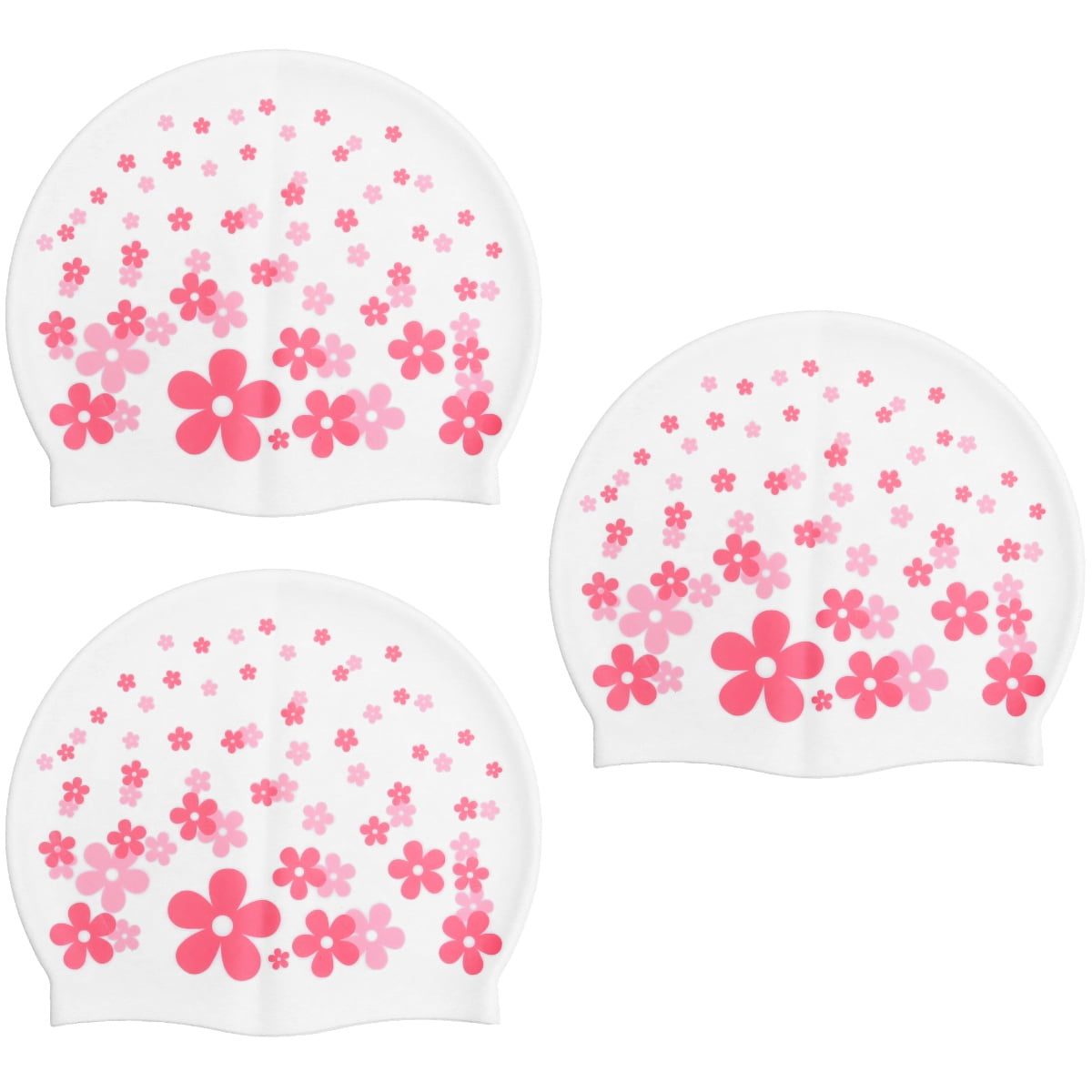 3 PCS Swimmers Cap Pool Swim Cap Sleek Design Swim Cap Child Rosy ...
