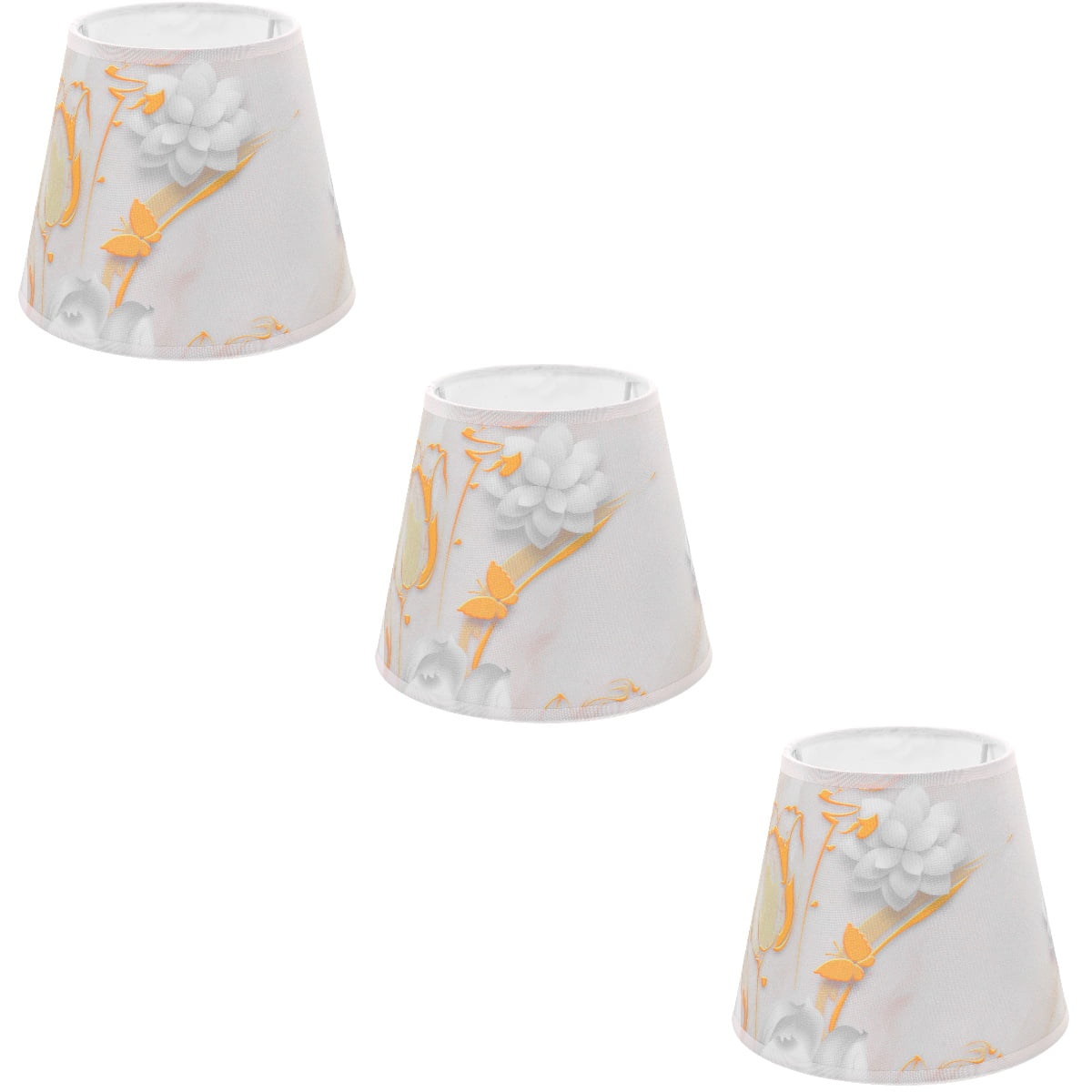 3 PCS Table Lamp Pendant Shade Light Cover Black Chandelier Fabric ...