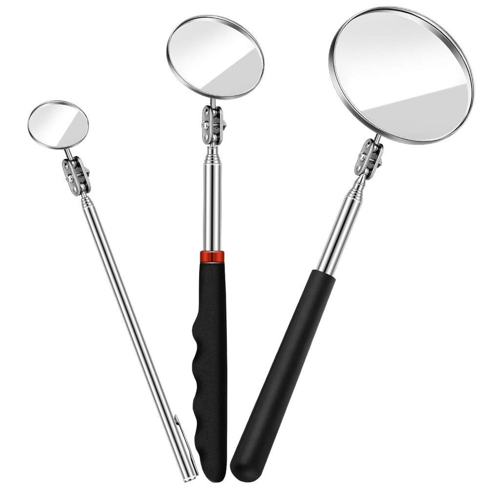 3 PCS Telescopic Inspection Mirror, Adjustable Size and 360-degree ...