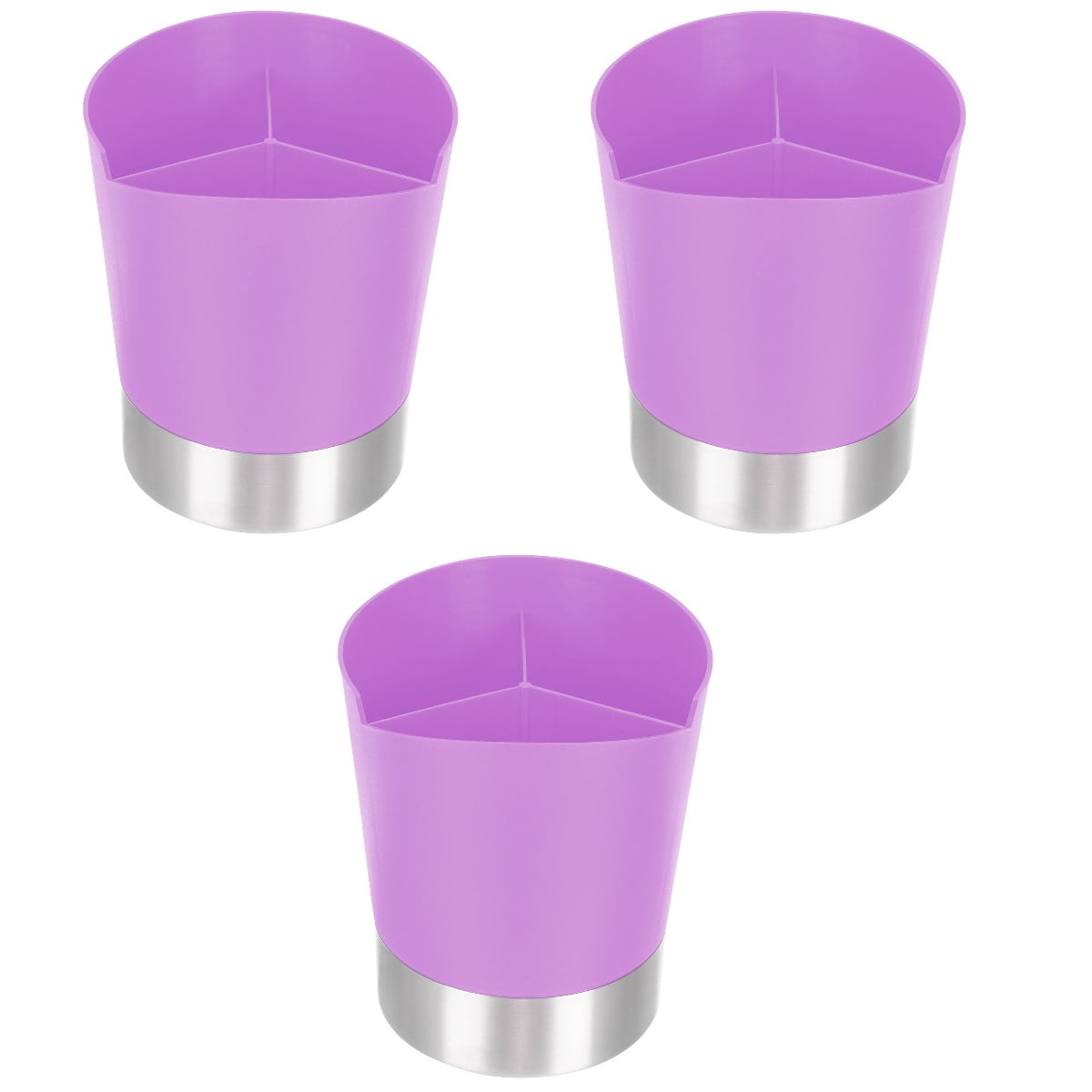 3 PCS Three Compartment Straw Bucket Multi-compartment Chopsticks ...