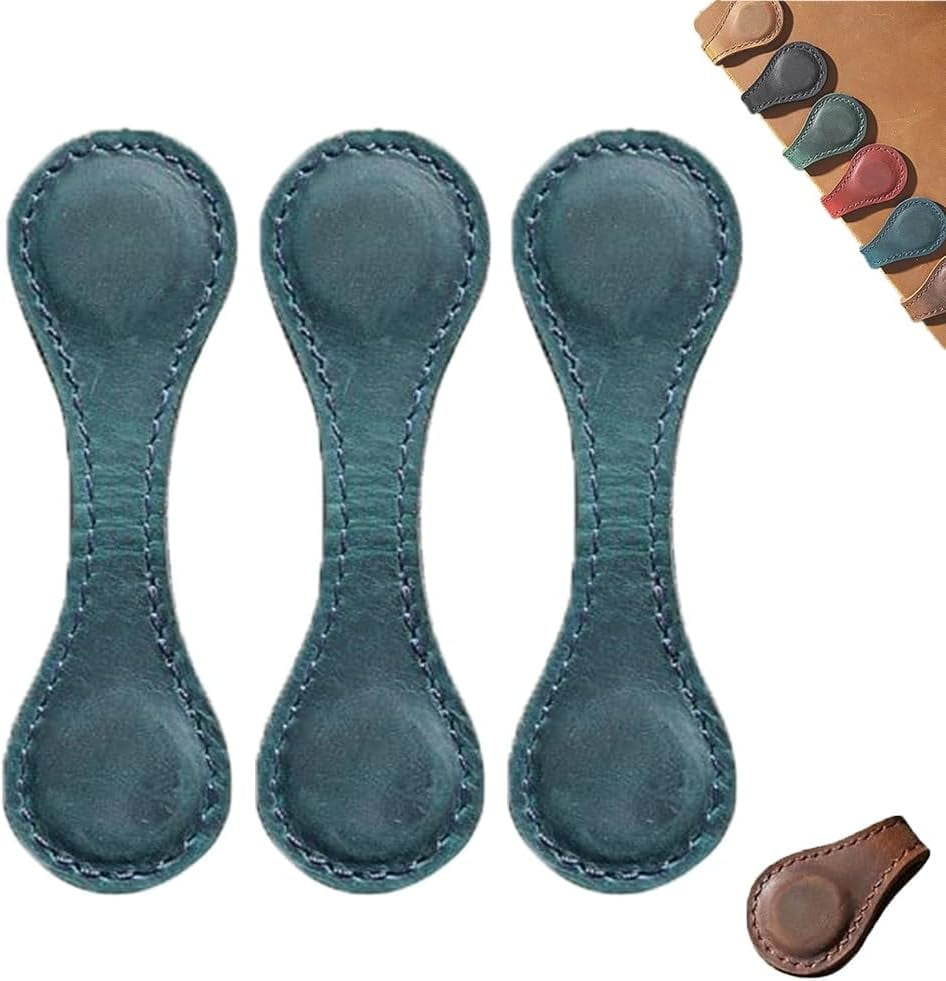 3 PCS Timeless Mark Magnetic Leather Bookmark, Magnetic Leather ...