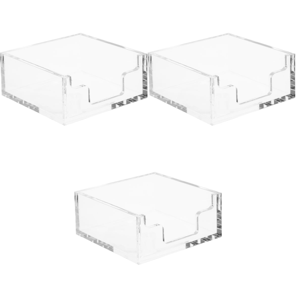 3 PCS Tissue Box Luncheon Clear Modern Napkin Holders for Tables ...
