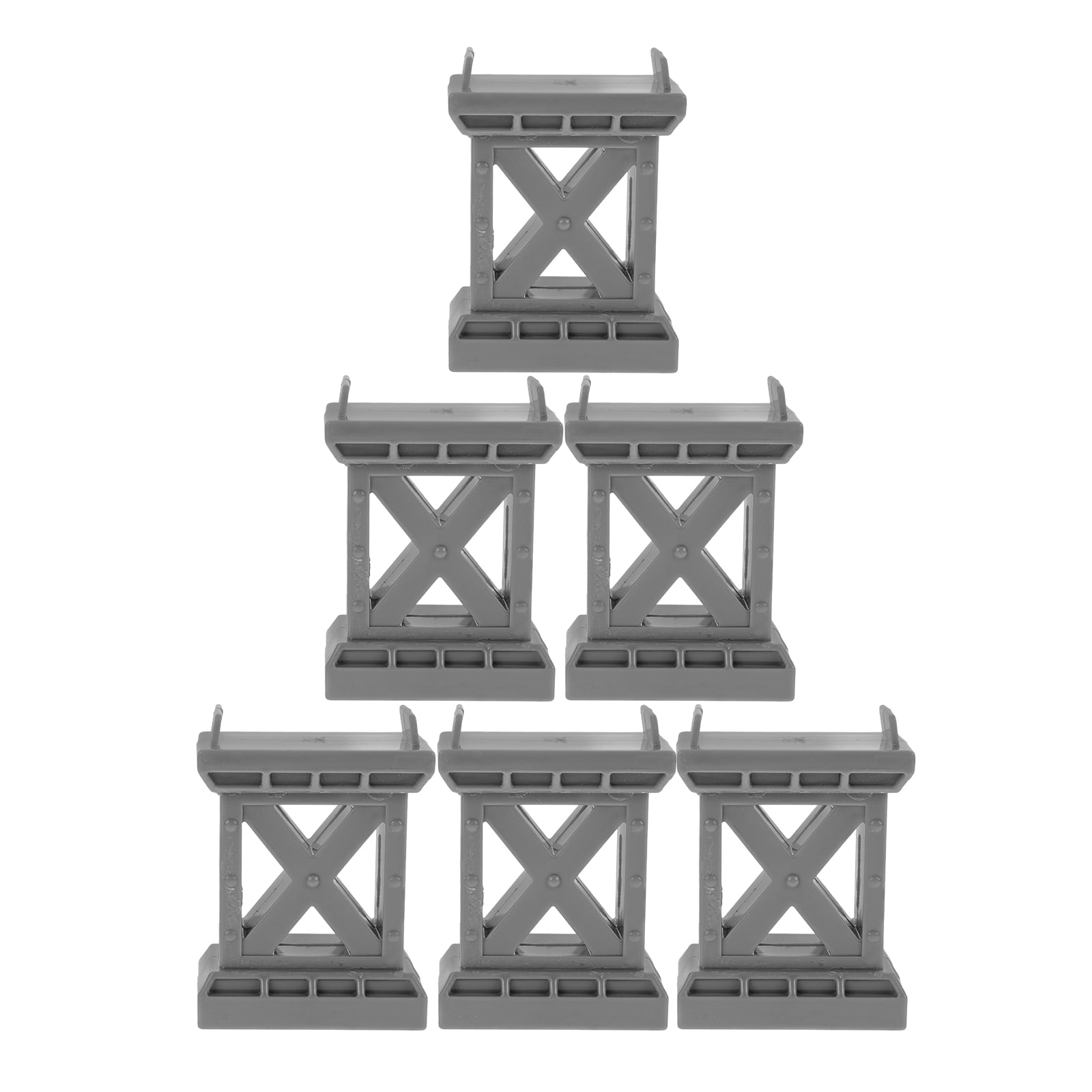 KAKOWELY Wooden Train Track Bridge Supports Compact Green 18Pcs ...