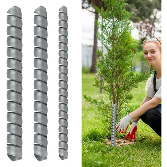 3 PCS Tree Trunk Protector, 3 Size Plastic Spiral Tree Guard Tree Bark ...