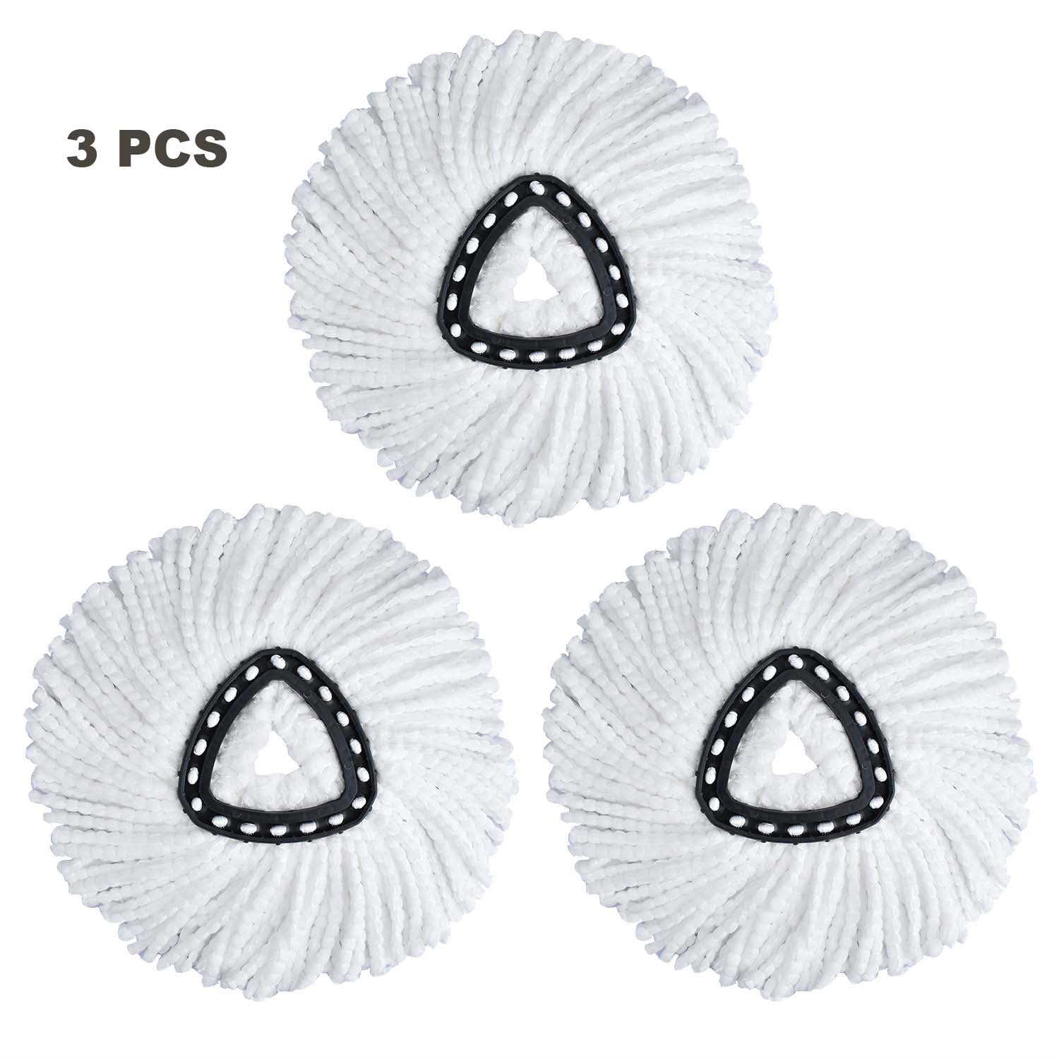 KZKR Triangle Spin Mop Head Replacement, 3 Pack, Microfiber Cleaner for ...