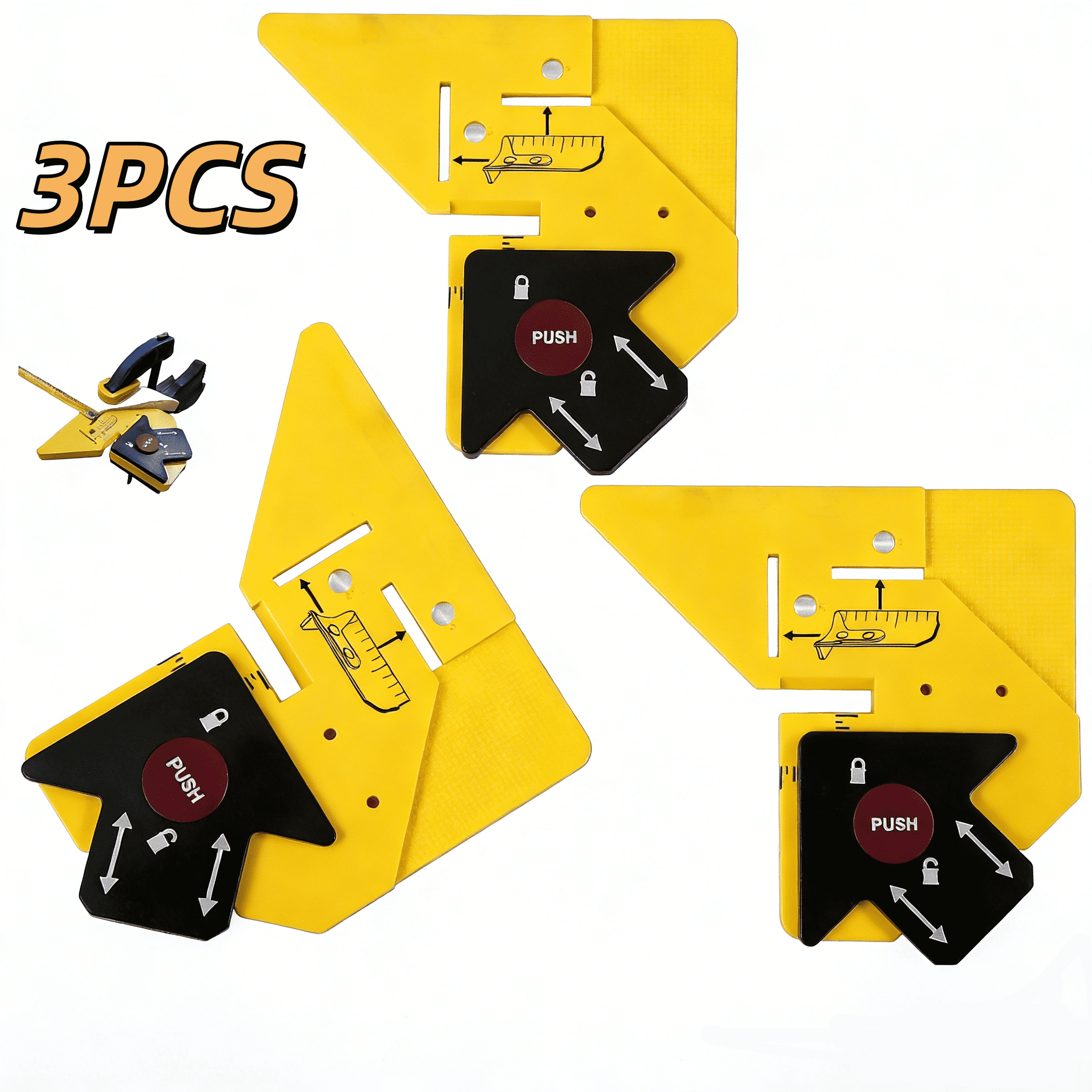 3 PCS Trim45 Carpentry Aid, 45 Degree Precision Measuring and Beveling ...