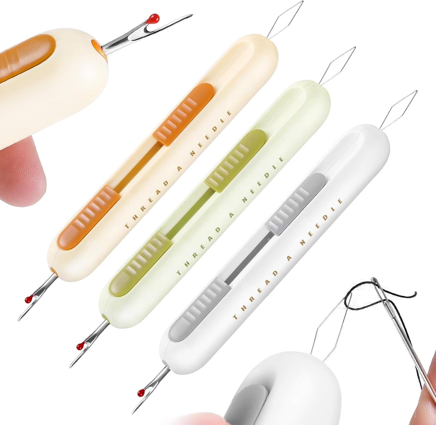 3 PCS Upgraded 2 in 1 Automatic Needle Threaders Seam Ripper,2025 New ...