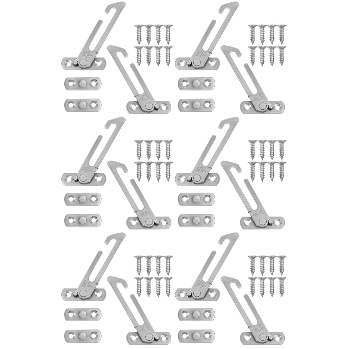 3 PCS Window Stopper Adjustable Conditioner Sliding Door Lock Lockpick ...