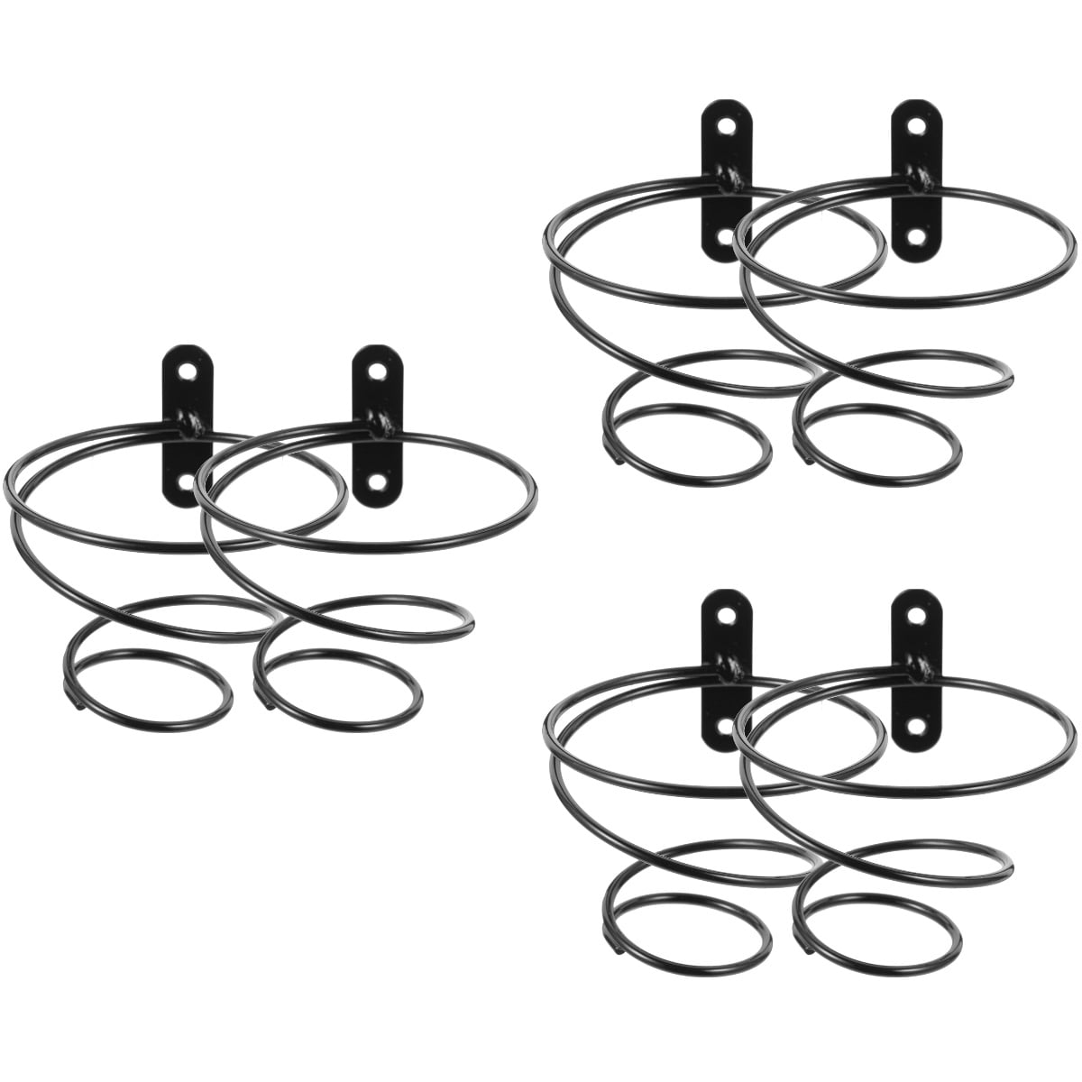 3 PCS Wine Rack Bottle Single Mount Stand Racks Ornament Display Black ...