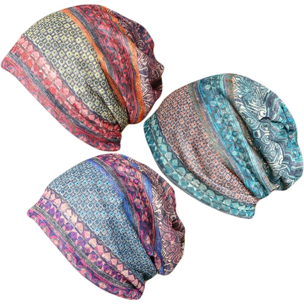 3 PCS Women's Slouchy Beanie Hat, Chemo Caps Cancer Headwear Hats Boho ...