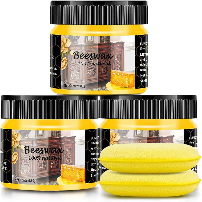 3 PCS Wood Seasoning Beewax Natural Beewax Traditional Wood Wax Multipurpose Beeswax Furniture ...