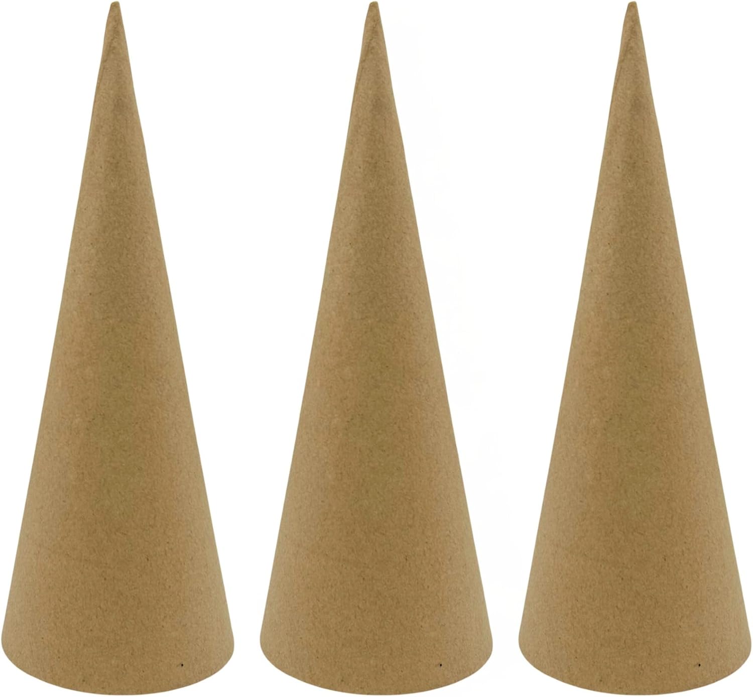3 PCS XL-Paper Mache Craft Cones Open Bottom Cardboard Cones for Fall ...