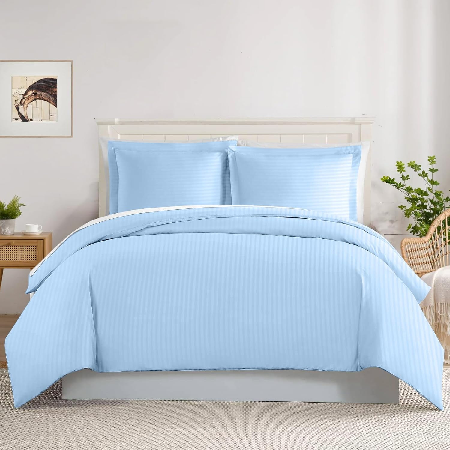 3-PCs Duvet Cover Set, True Luxury 500-TC Egyptian Cotton Zipper ...