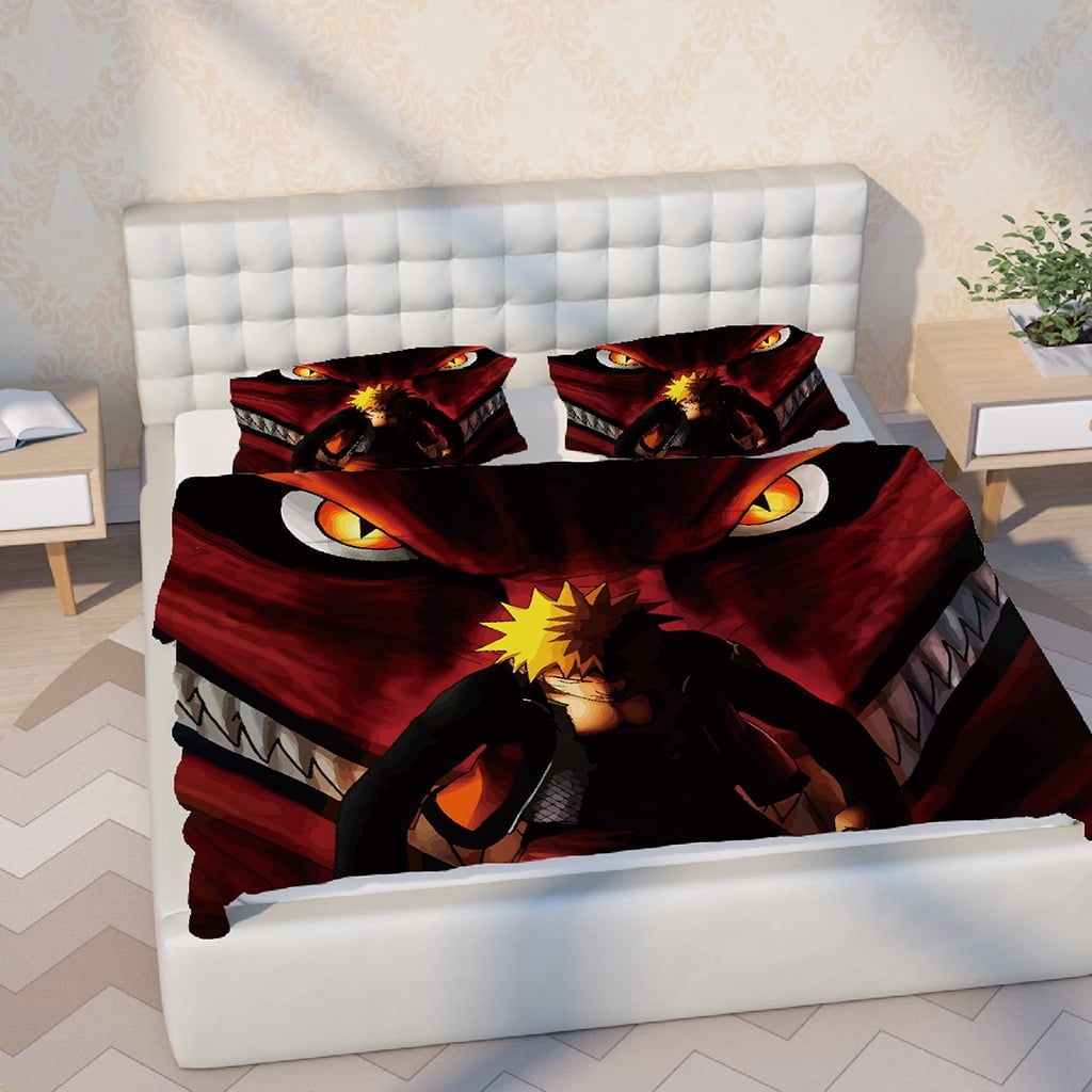 3 PIECE Anime Naruto Bedding Bed Set Twin Full Queen King Size Itachi ...