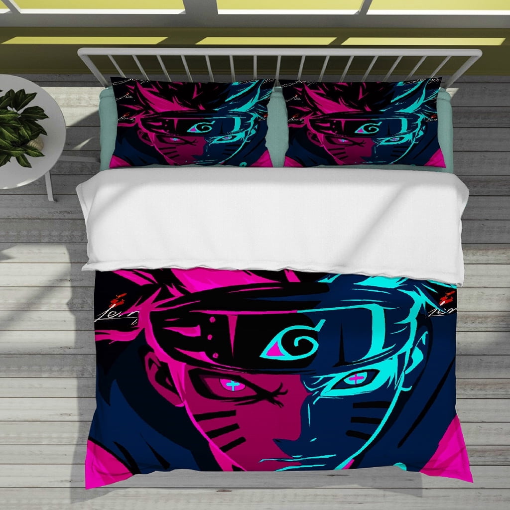 3 PIECE Anime Naruto Bedding Bed Set Twin Full Queen King Size Itachi ...