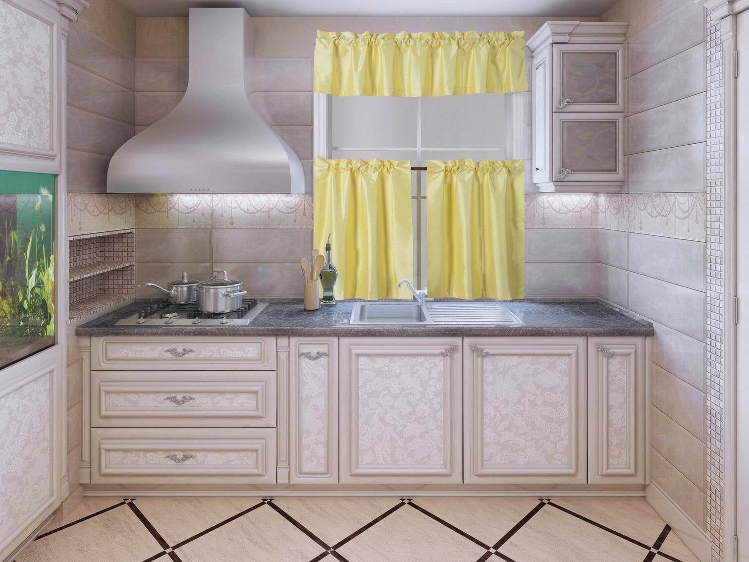 3 Piece Kitchen Window Curtain Set, 30"x36" Panels + 60" Valance ...