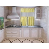 3 PIECE YELLOW K3 KITCHEN RESTAURANT BATHROOM WINDOW TREATMENT CURTAIN ...