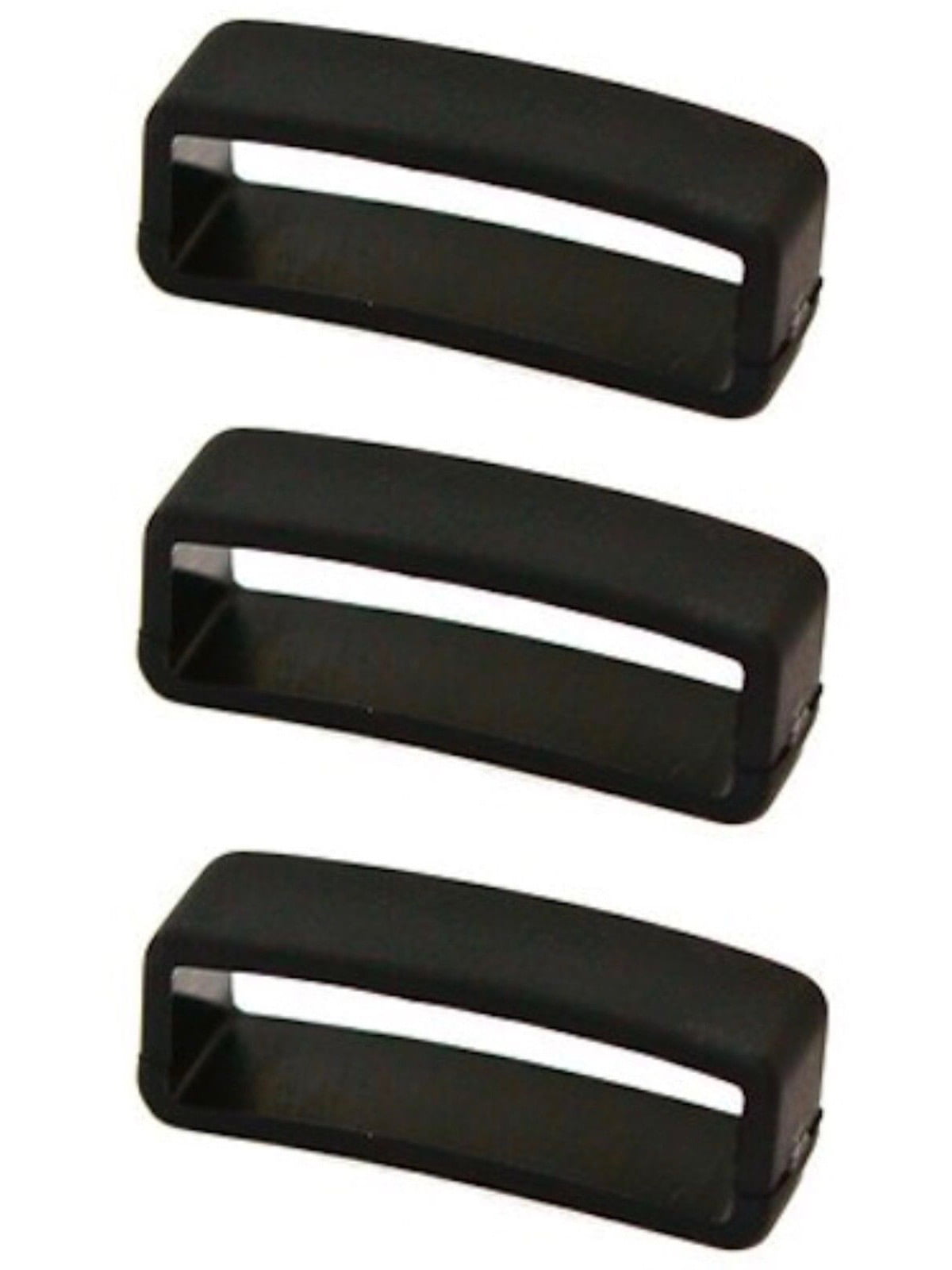 3 PIECES SIZE 20MM BLACK RUBBER CUIR DE LYON REPLACEMENT WATCH BAND ...