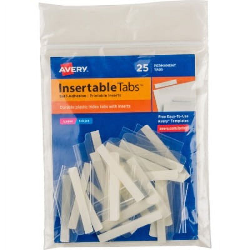 3 PK,Avery Index Tabs with Printable Inserts (16230) - Walmart.com