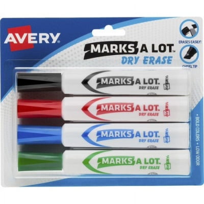 3 PK,Avery Marks A Lot Desk-Style Dry-Erase Markers (24409) - Walmart.com