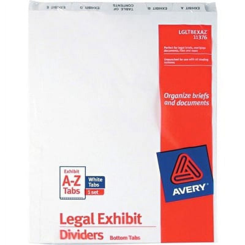 3 PK,Avery Premium Collated Legal Exhibit Dividers with Table of ...