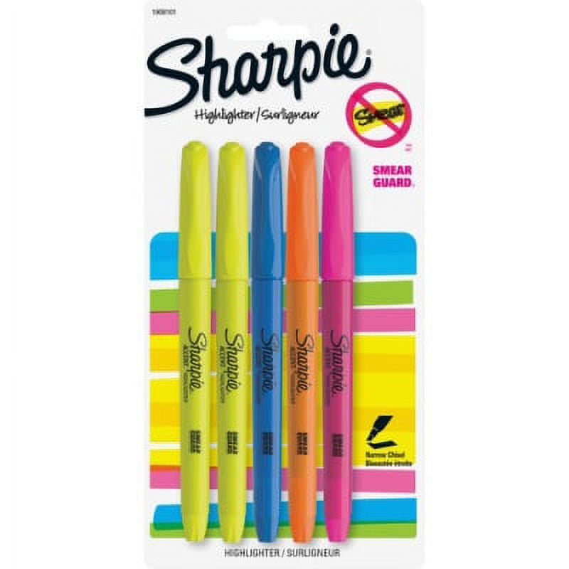 3 PK,Sharpie Accent Smear Guard Highlighter (1908101) - Walmart.com