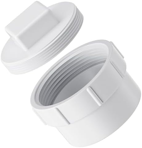 3" PVC Sewer Cleanout Adapter with Plug Pipe Fitting - Durable DWV ...